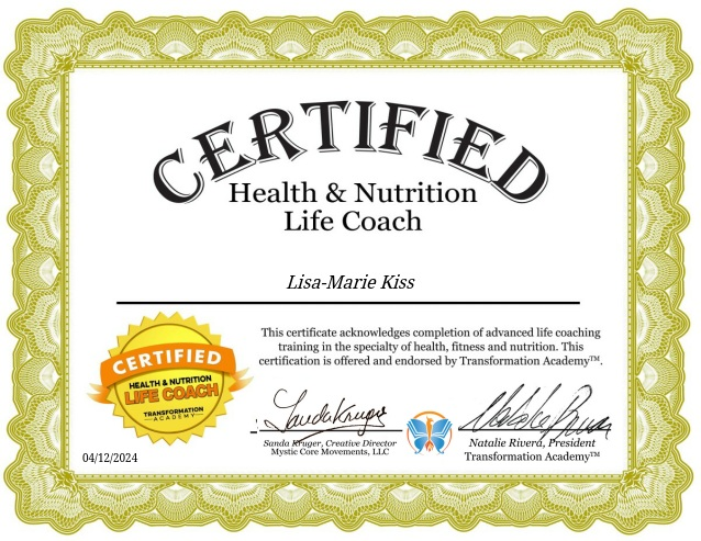 Lisa-Marie Kiss's Certificate